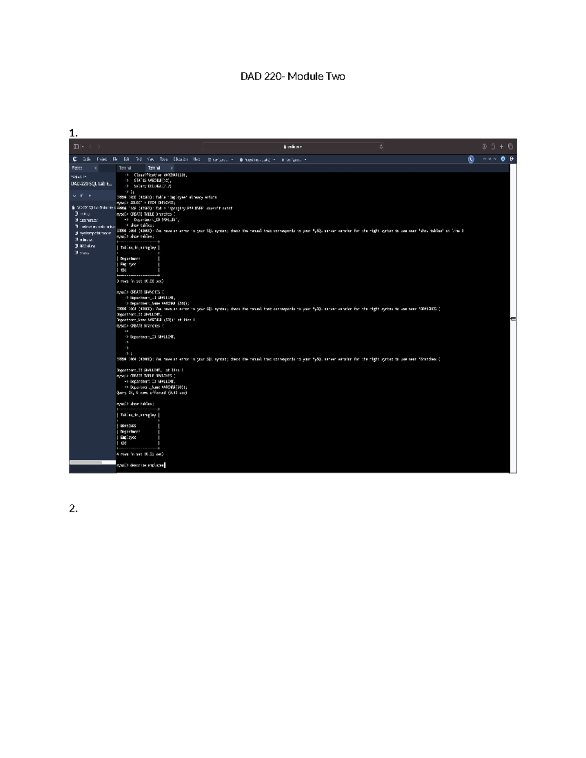 DAD 220 Module Two Lab - mod 2 lab - DAD-220 - DAD 220- Module Two 1. 7. - Studocu