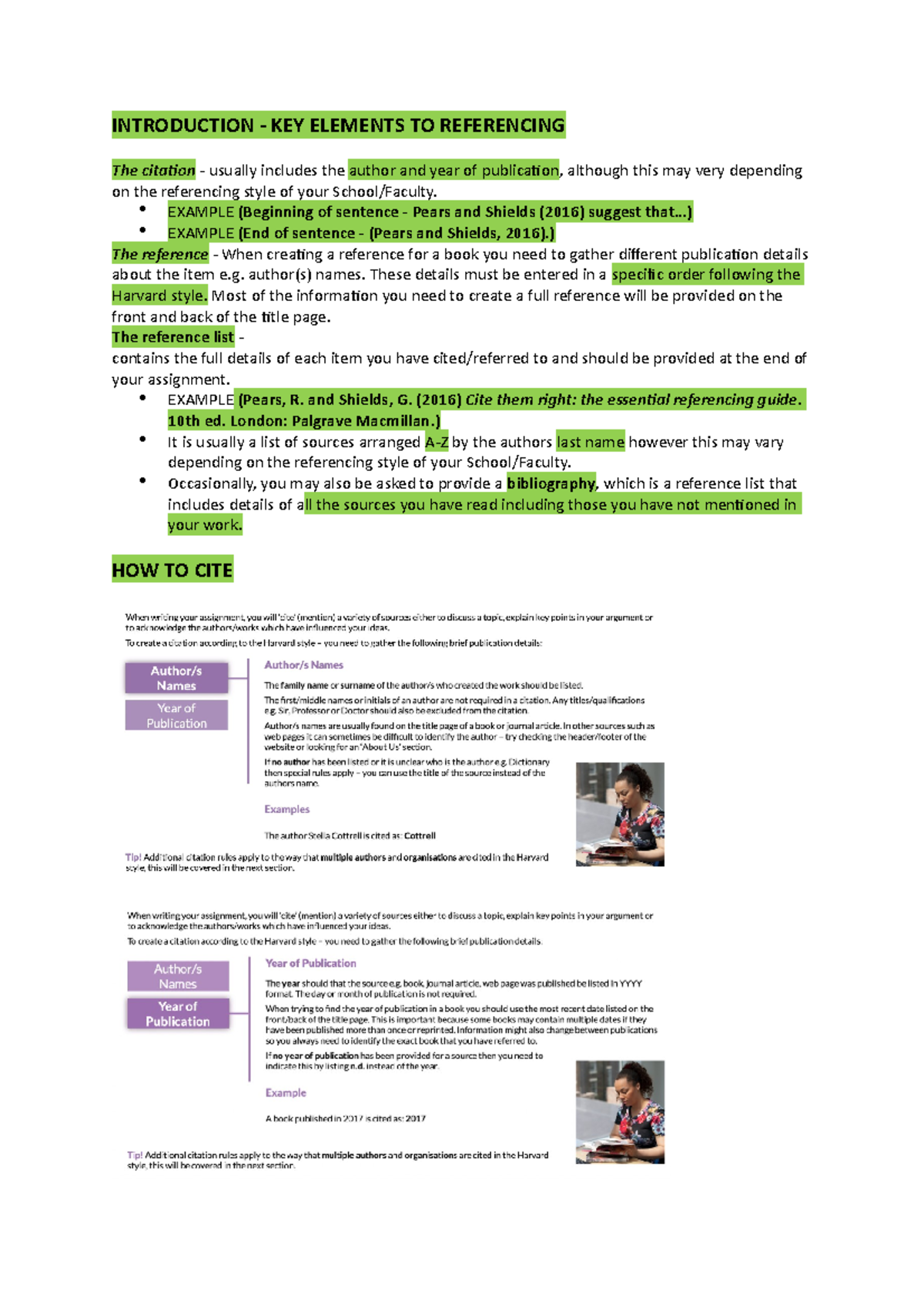 Introduction - KEY Elements TO Referencing - INTRODUCTION - KEY ...