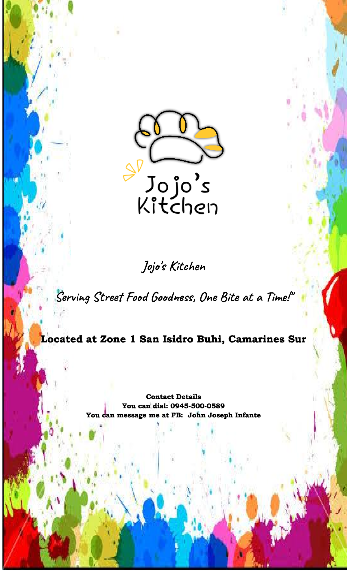 Jojo's Kitchen - Project proposal for business - Joj's Kitn Serg Ste ...
