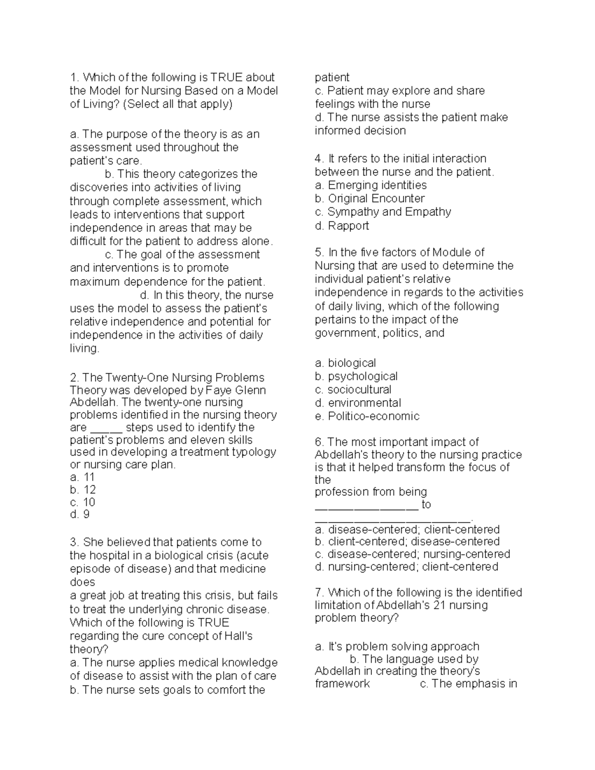 TFN- Sample-TEST- Reviewer - Which of the following is TRUE about the ...