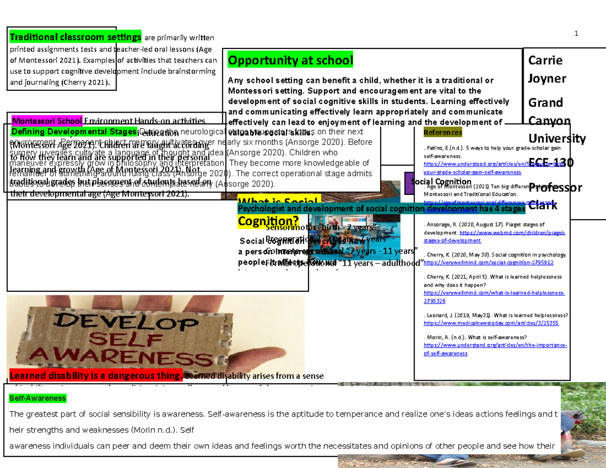 Brochure By Carrie Joyner - 1 Traditional classroom settings are ...