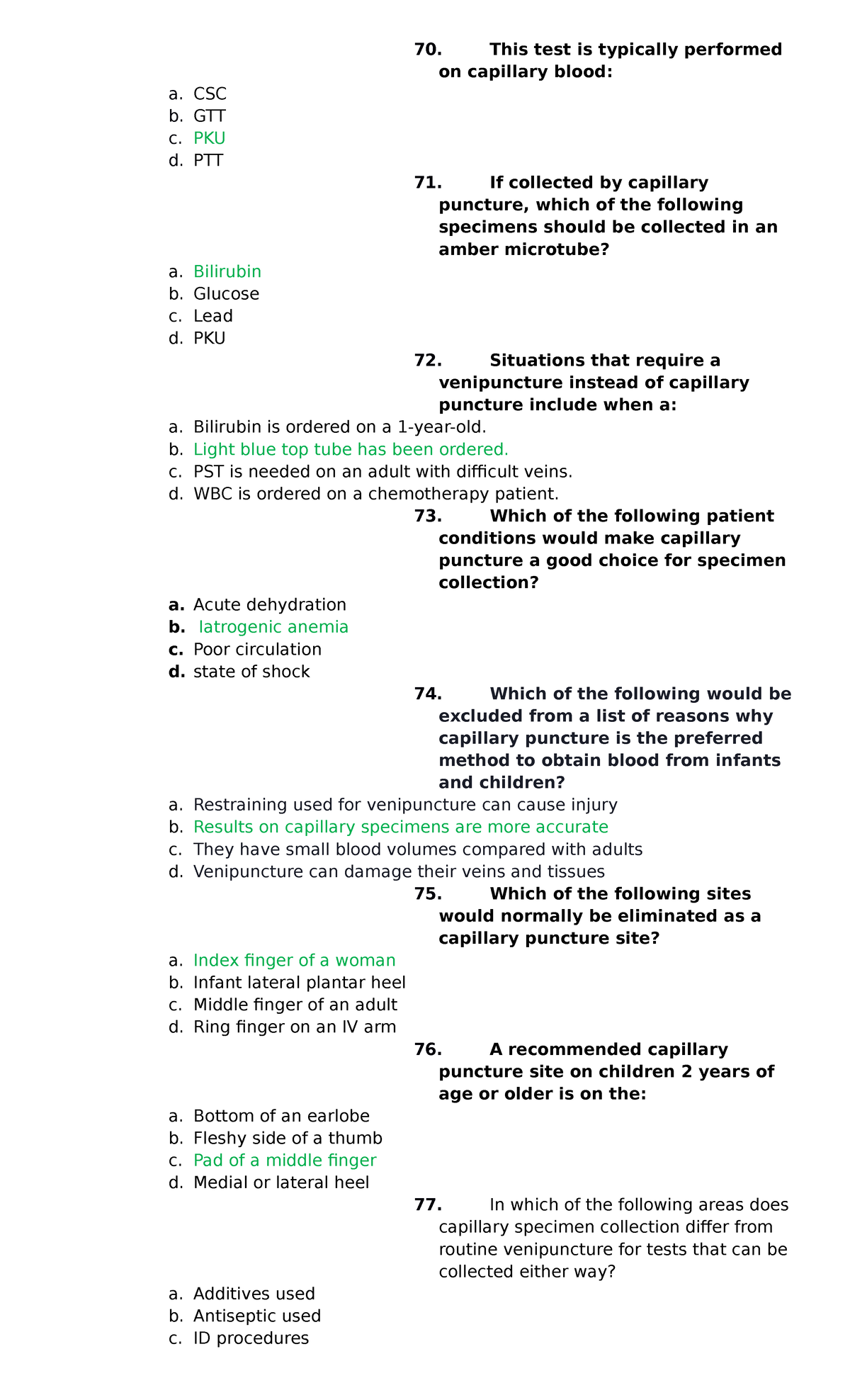P2 EXAM Review - P2 Possible Exam Outcome - This test is typically ...