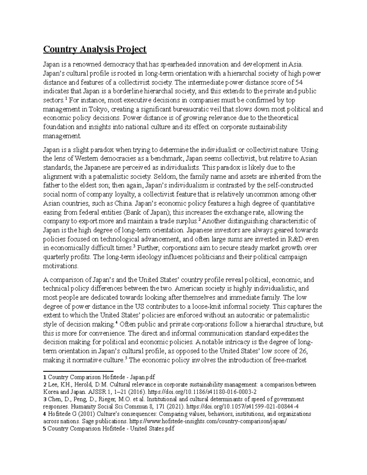 Country Analysis Project - Country Analysis Project Japan is a renowned ...