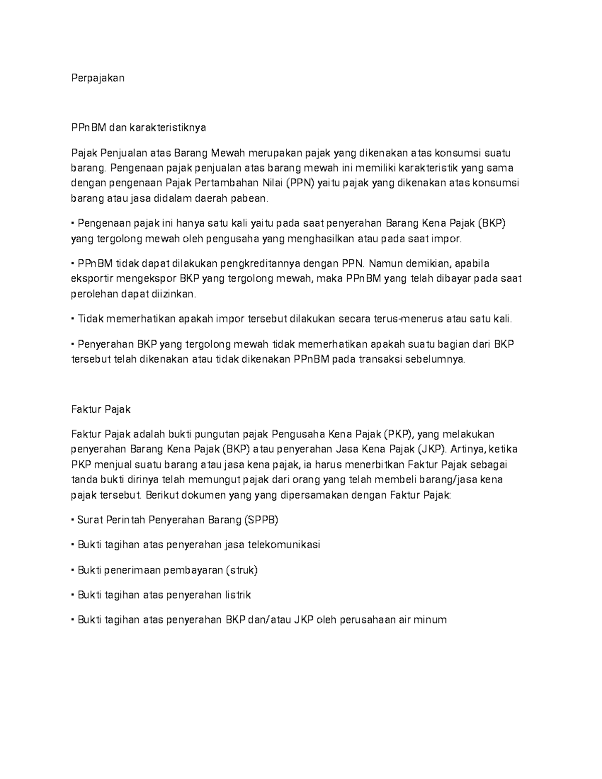 Materi Faktur Pajak - Perpajakan PPnBM dan karakteristiknya Pajak ...