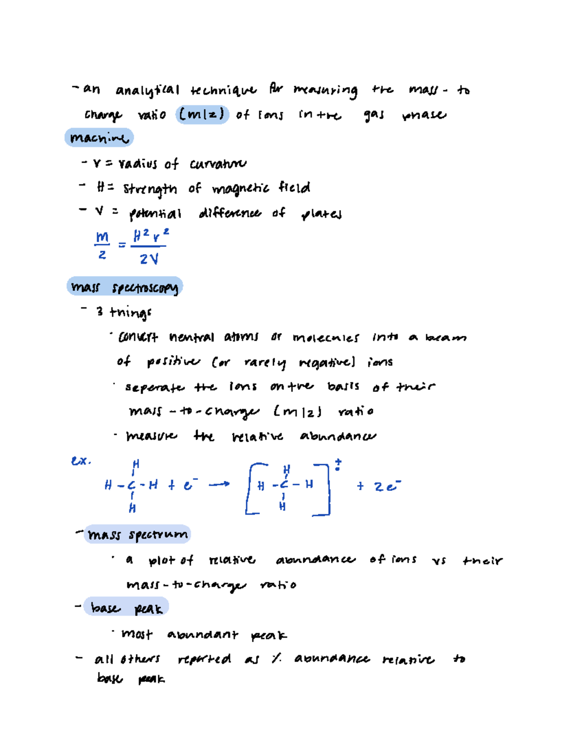 MASS Spectroscopy - Lecture notes 12 - an ####### analytical technique ...