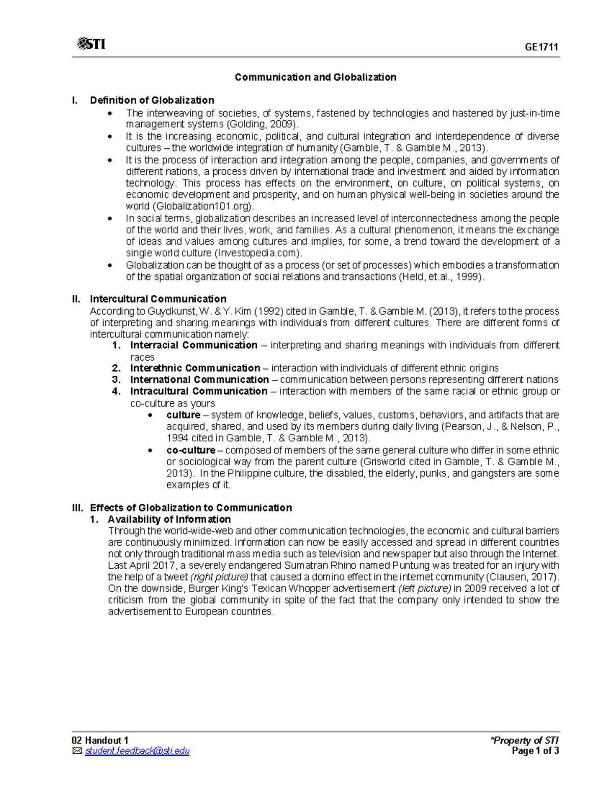 Communication and Globalization - Definition of Globalization - The ...