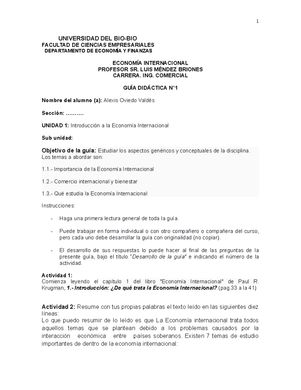 GUIA Didcatica Nº 1 - Guia didactica economia internacional ...