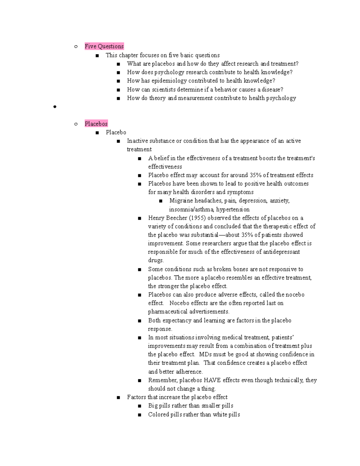 Chapter Two: Conducting Health Research - Five Questions This chapter ...