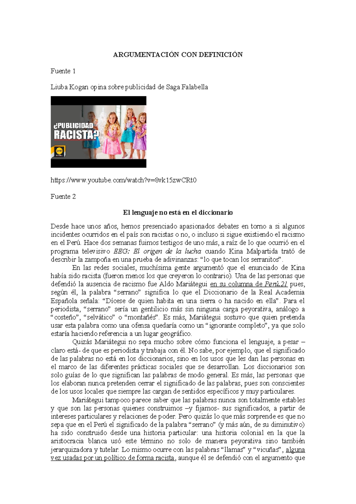 Ejemplo de argumentacion con definicion - ARGUMENTACIÓN CON DEFINICIÓN ...