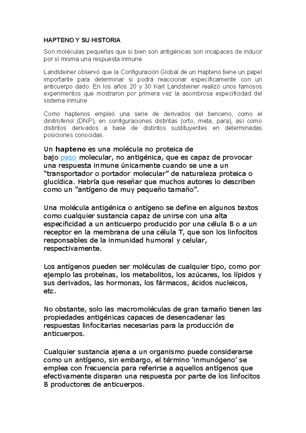 Hapteno Y SU Historia - PRACTICAS REALIZADAS - HAPTENO Y SU HISTORIA ...