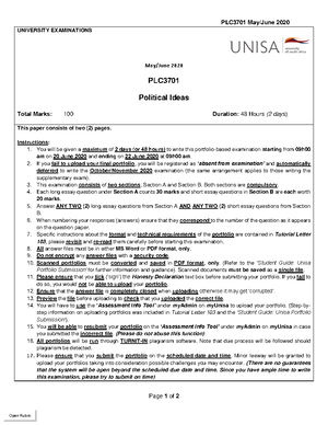 PLC3701 Nov EQP 2021 - Exam revision - UNIVERSITY EXAMINATIONS Sept/Oct ...