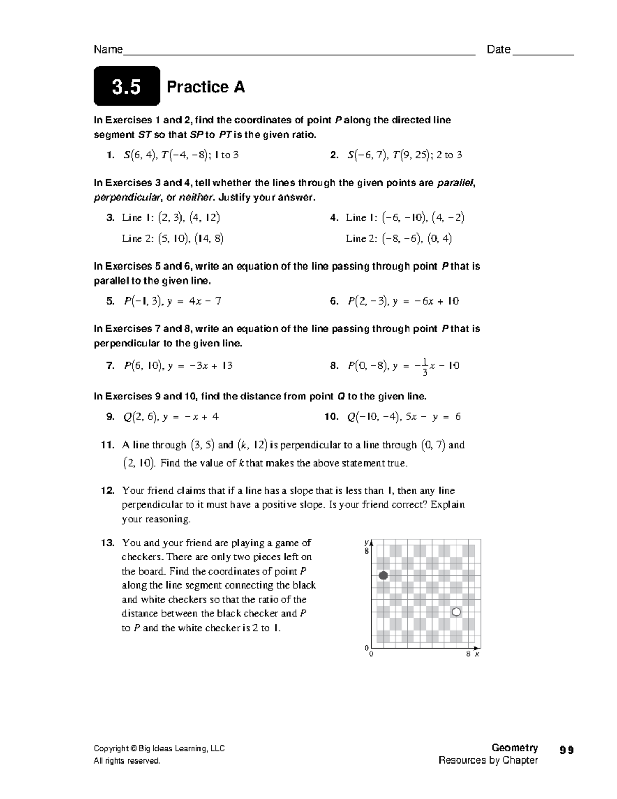Geometry Questions and Solutions - Copyright © Big Ideas Learning, LLC ...