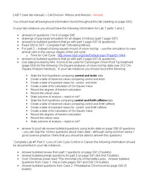 Mitosis Lab 7 Onion Root - Lab 7: Mitosis, Factors Affecting Cell ...
