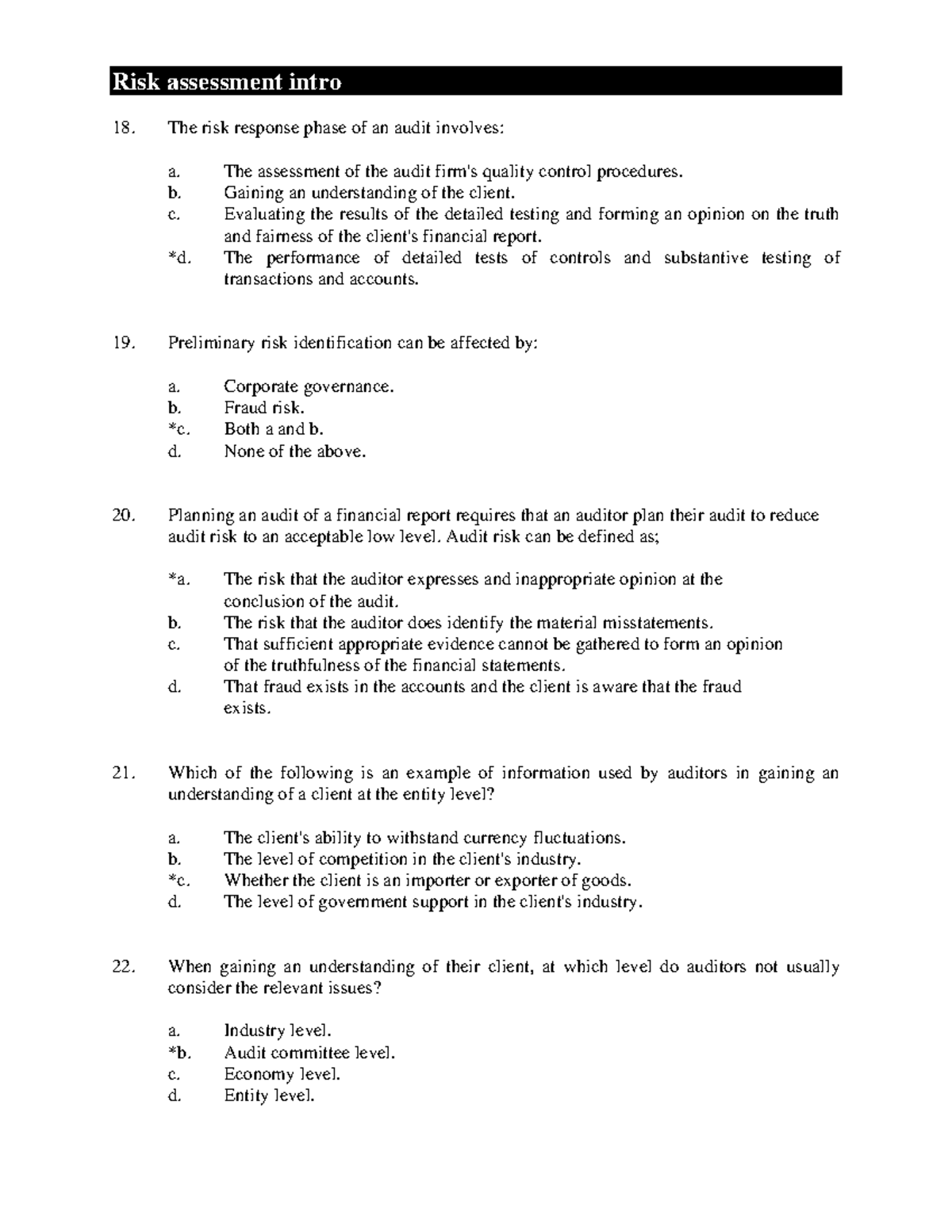 Test 1 January 2020, questions and answers - Warning: TT: undefined ...