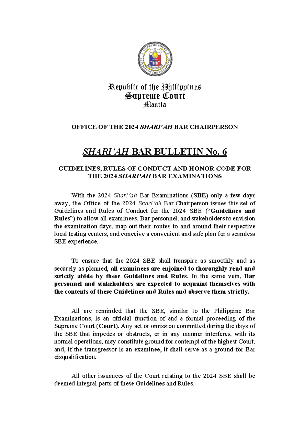 Shariah Bar Bulletin No - Republic of the Philippines Supreme Court ...