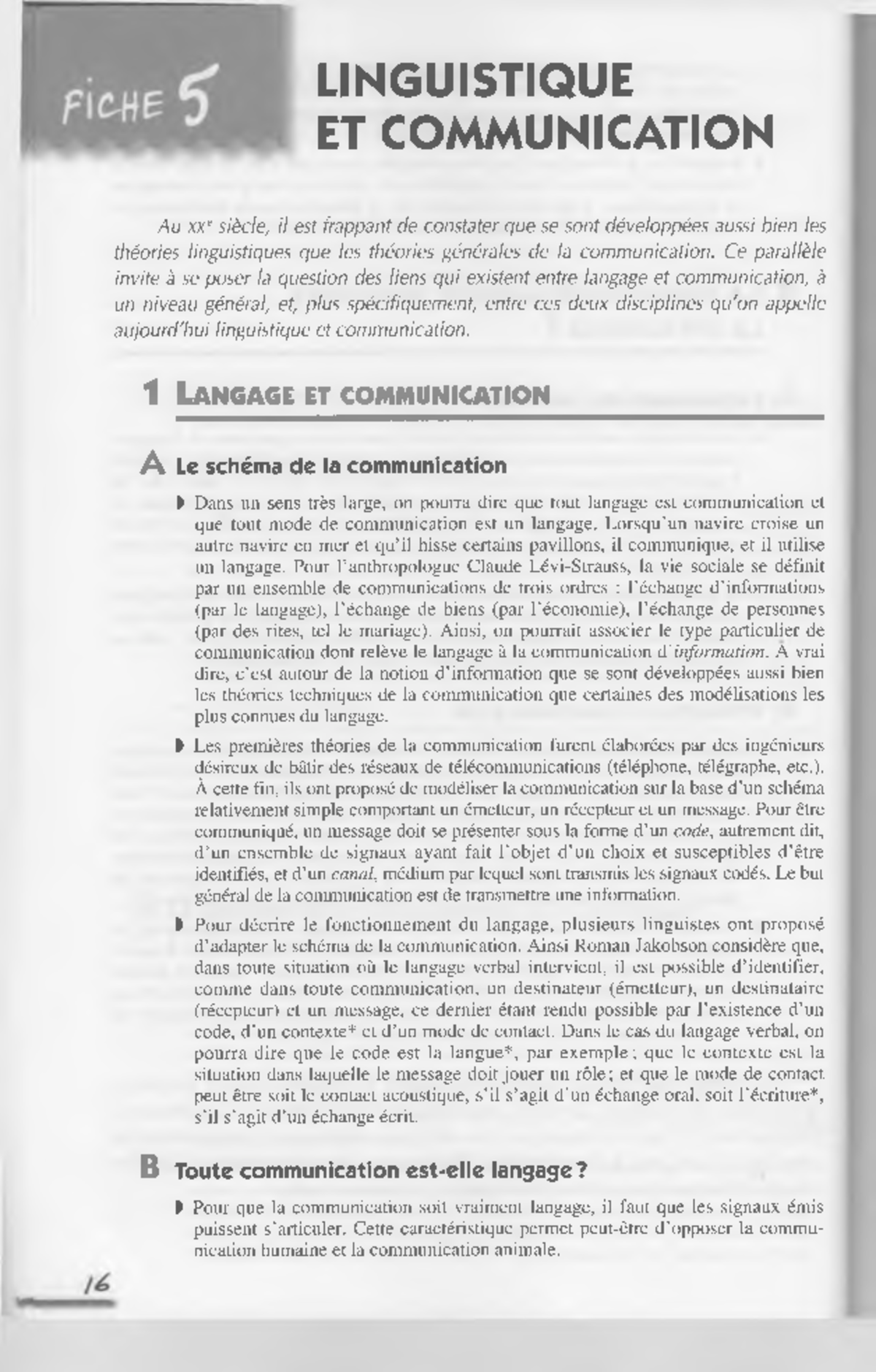 La Linguistique 5 Linguistique Et Communication L I N G U I S T I