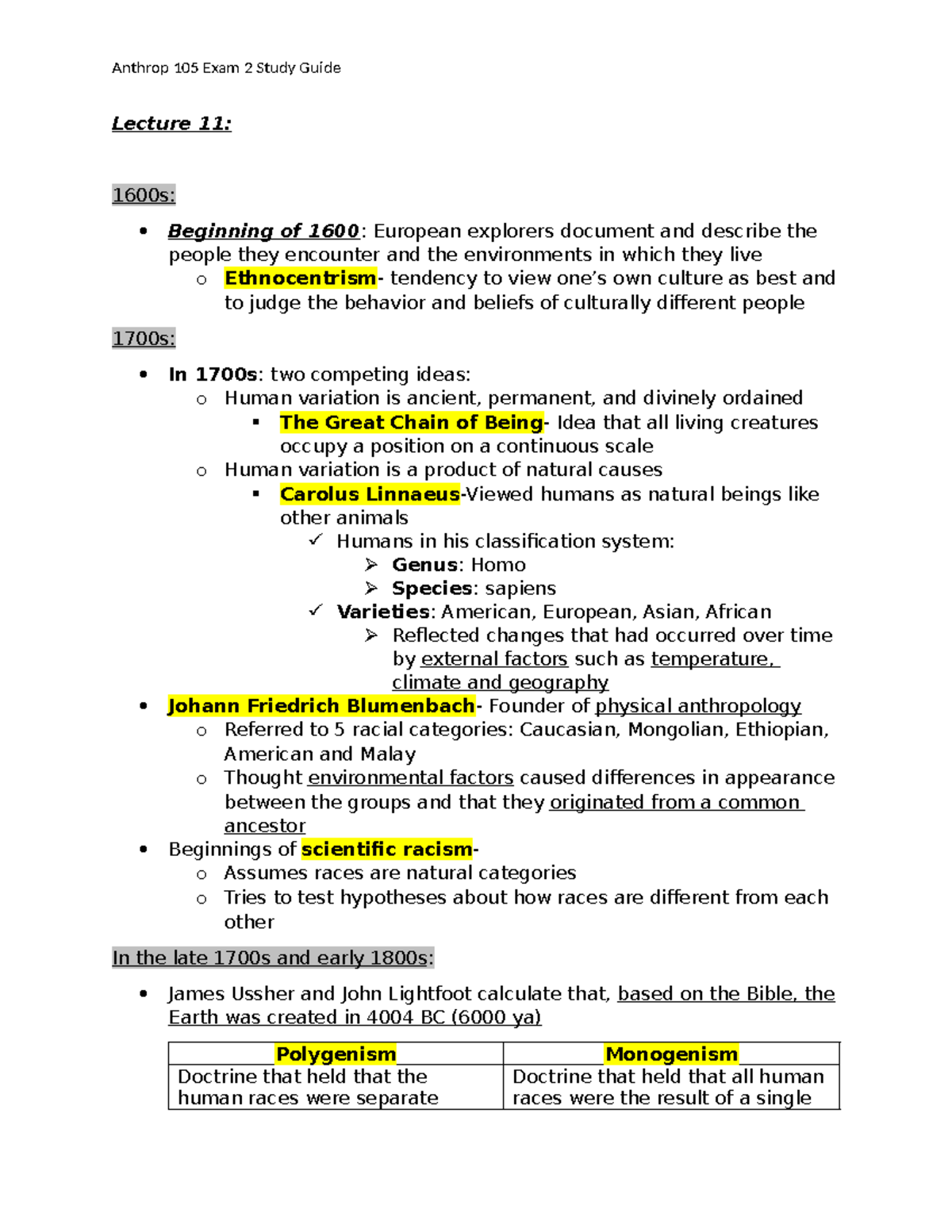 Study Guide Exam 2 - Lecture 11: 1600s: Beginning of 1600: European ...