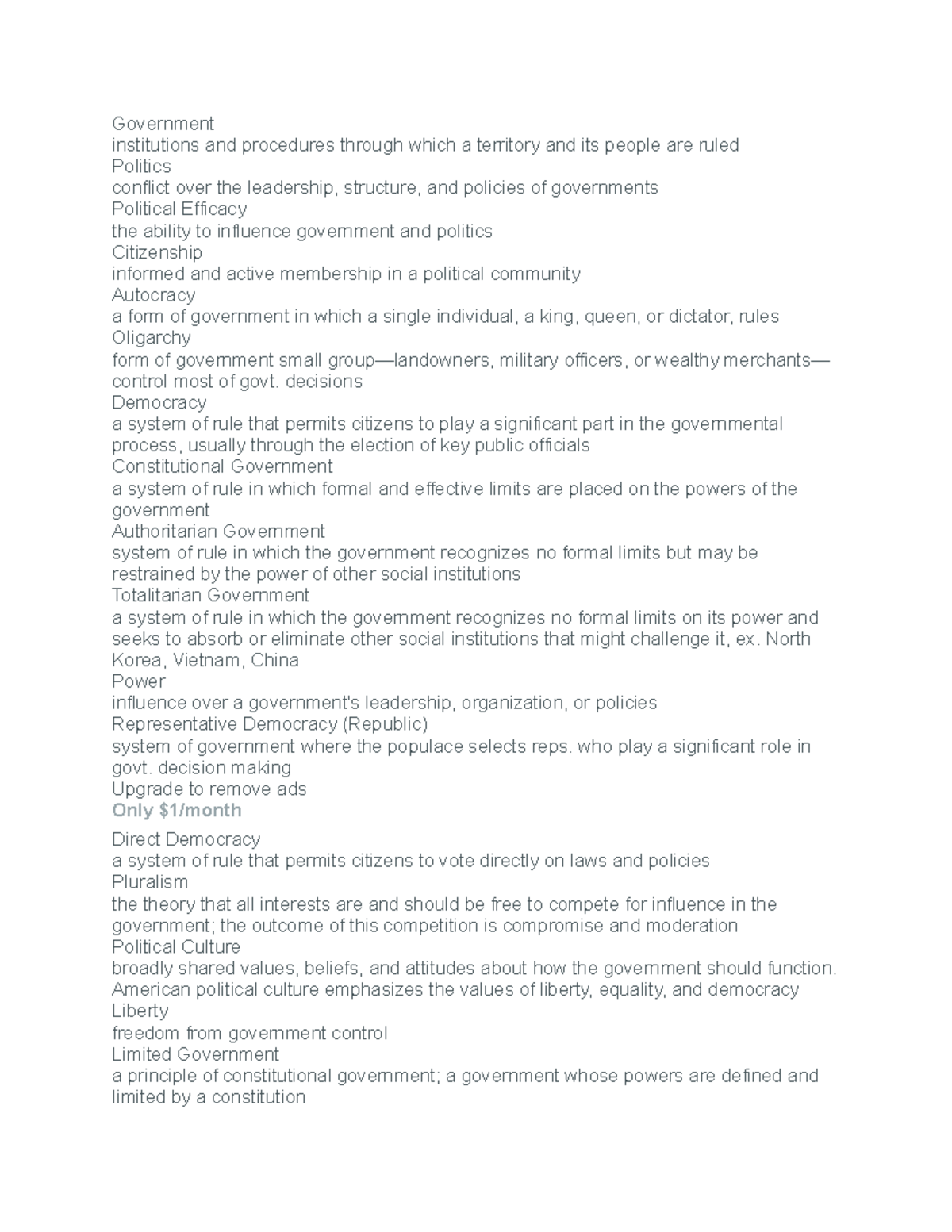 Government notes - Government institutions and procedures through which ...