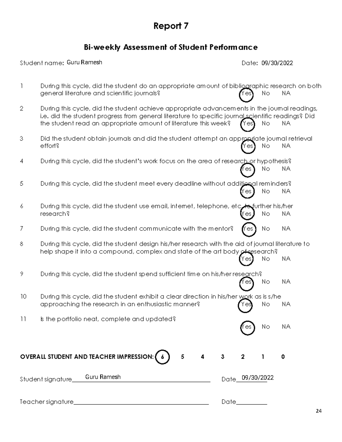 Kami Export - Guru Vishnu Ramesh - Biweekly Assessment Form - 24 Report ...