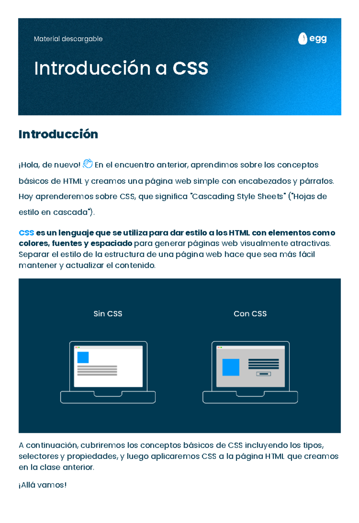 Clase 2 Descargable - introducción a diseño web - Introducción ¡Hola ...