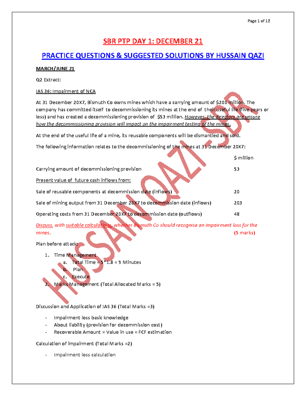 DAY 1 Question Bank - N/A - SBR PTP DAY 1: DECEMBER 21 PRACTICE ...