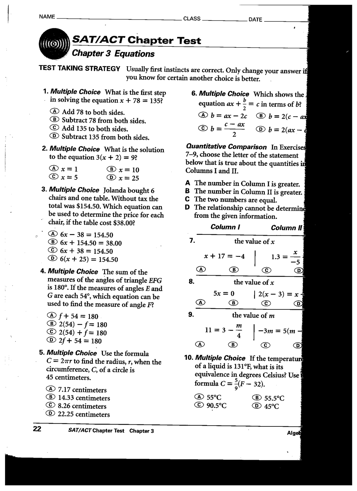 Scan 20221203 - algebra quizzes and answers - MTH 106 - Studocu