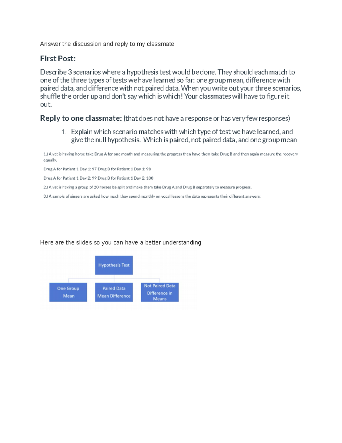 Attachment 1 - NNNNNN - Answer the discussion and reply to my classmate ...