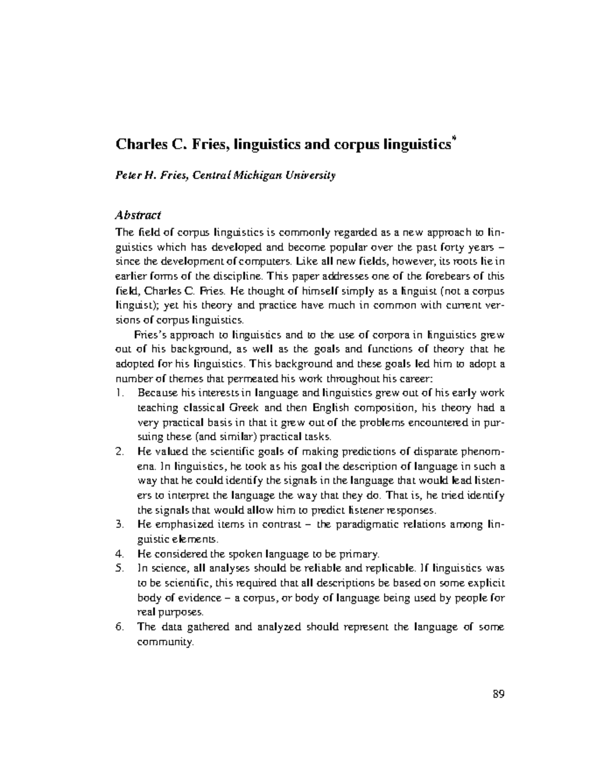 Fries - Information - Charles C. Fries, linguistics and corpus ...