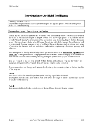 IAI Assignment Group 7 - Artificial Intelligence (AI) – Cover Sheet A S ...