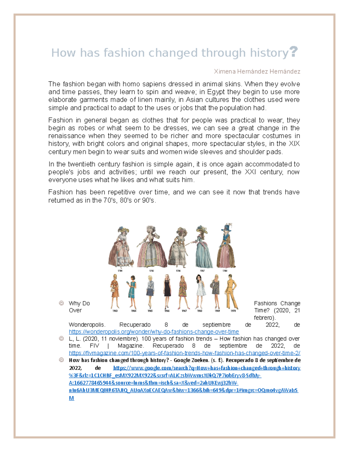 How has fashion changed through history - When they evolve and time ...