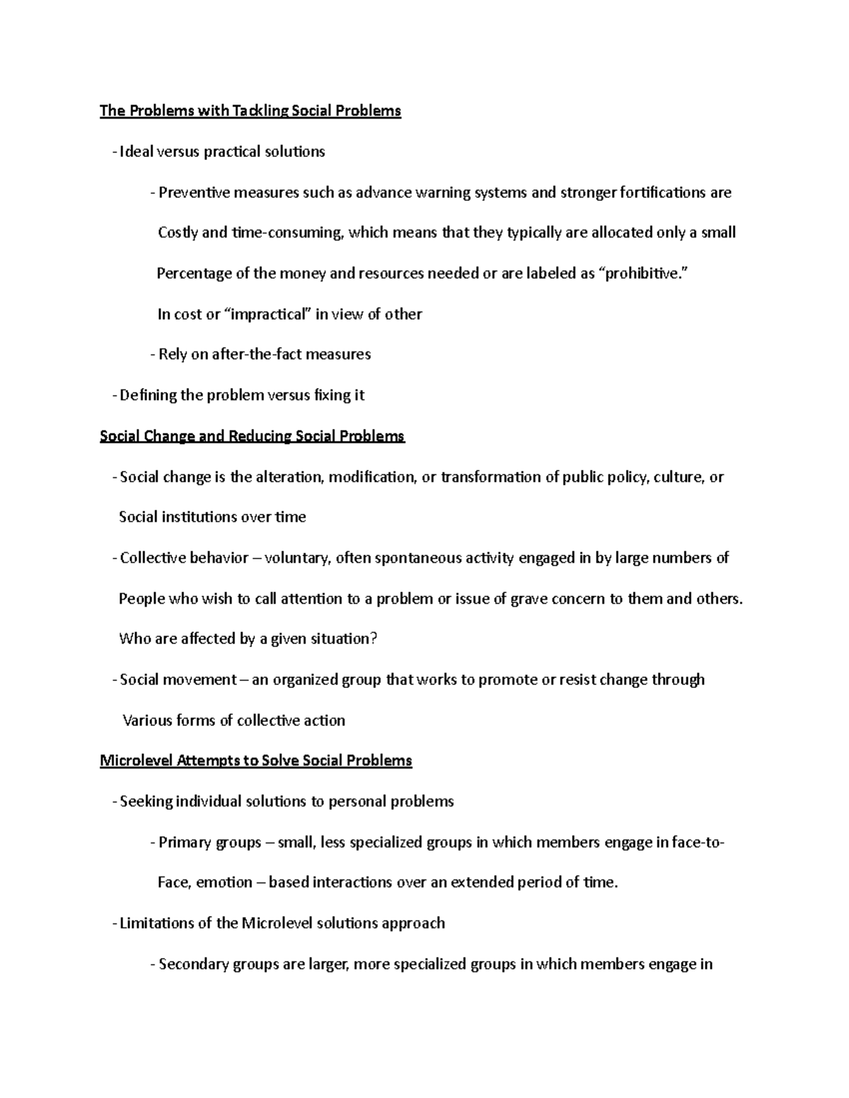 Social Problems - Chpt 18 - The Problems with Tackling Social Problems ...