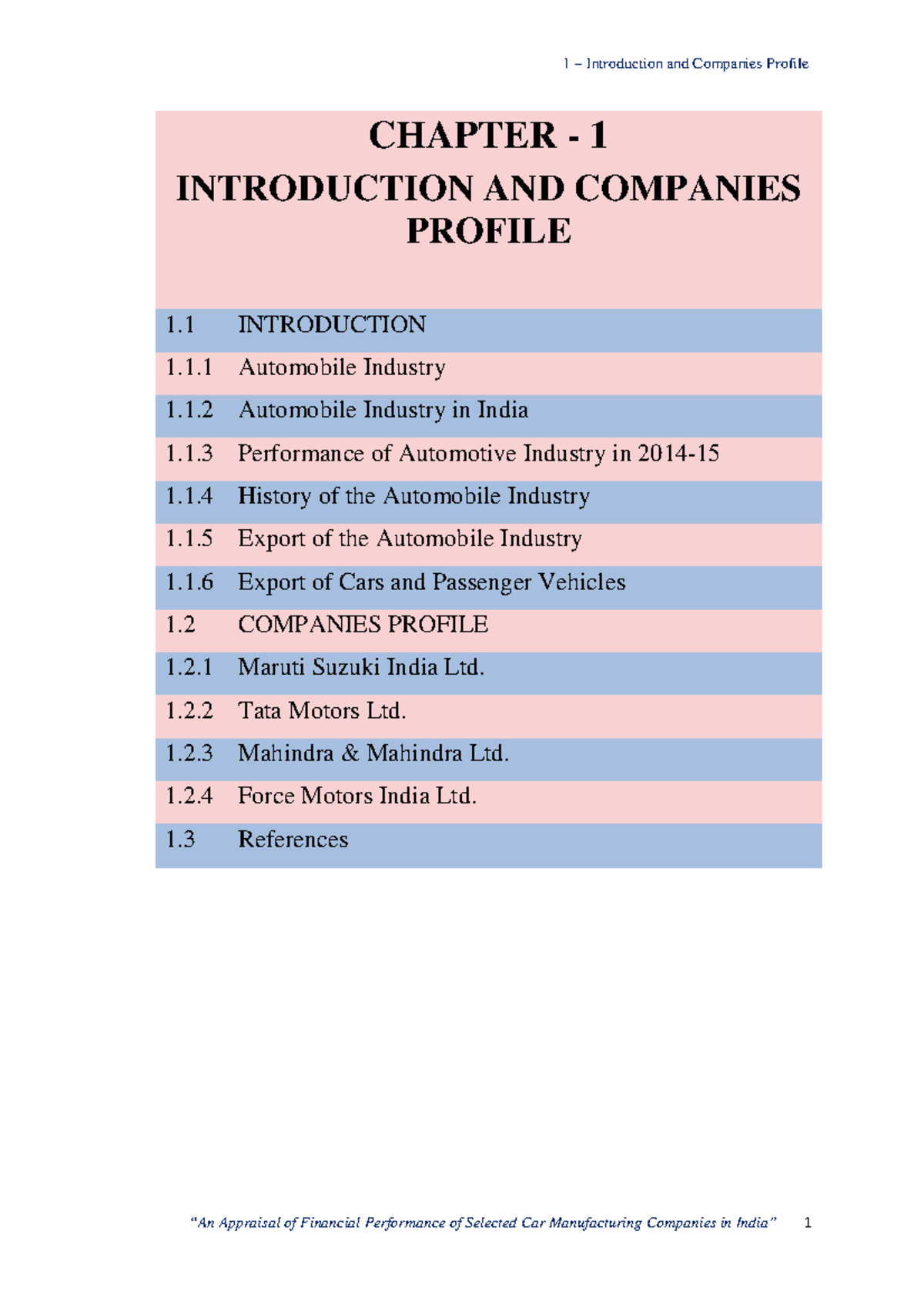 09 chapter 1 - Good - CHAPTER - 1 INTRODUCTION AND COMPANIES PROFILE 1 INTRODUCTION 1.1 ...