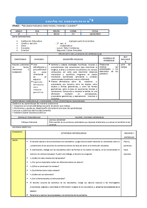 2 Ficha DE Aprendizaje CCSS 2° Grado - FICHA DE APRENDIZAJE 02 Titulo: REFLEXIONAMOS SOBRE CÓMO ...