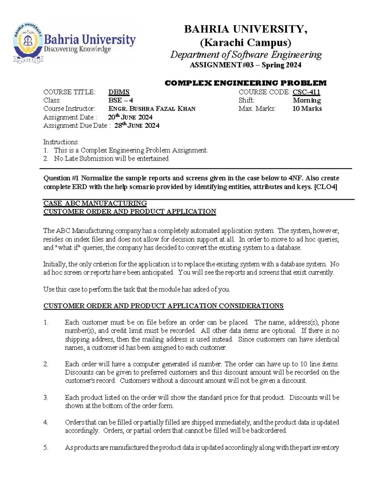Assignment x3 21052024 105033 am - BAHRIA UNIVERSITY, (Karachi Campus ...