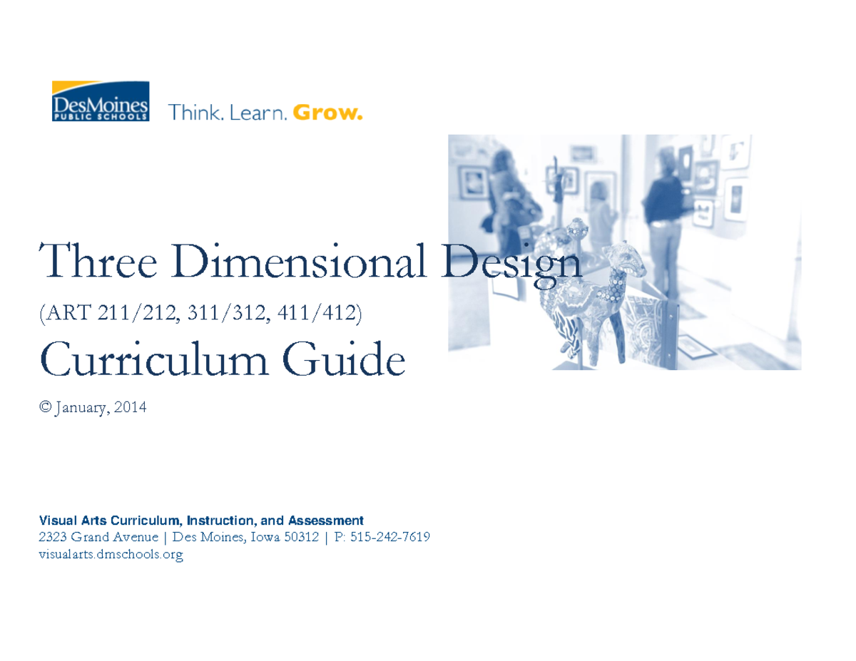 15-16 three dimensional design curriculum guide - Three Dimensional ...