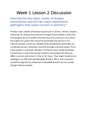 Week 1 Lesson 1 Discussion - Week 1 Lesson 1 Discussion Why is it ...