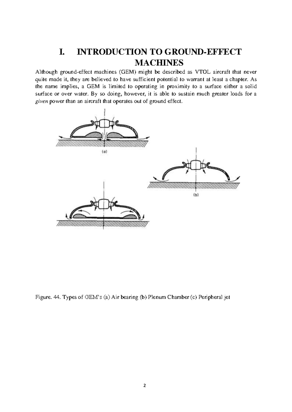 Ground Effect Machines notes - I. INTRODUCTION TO GROUND-EFFECT ...