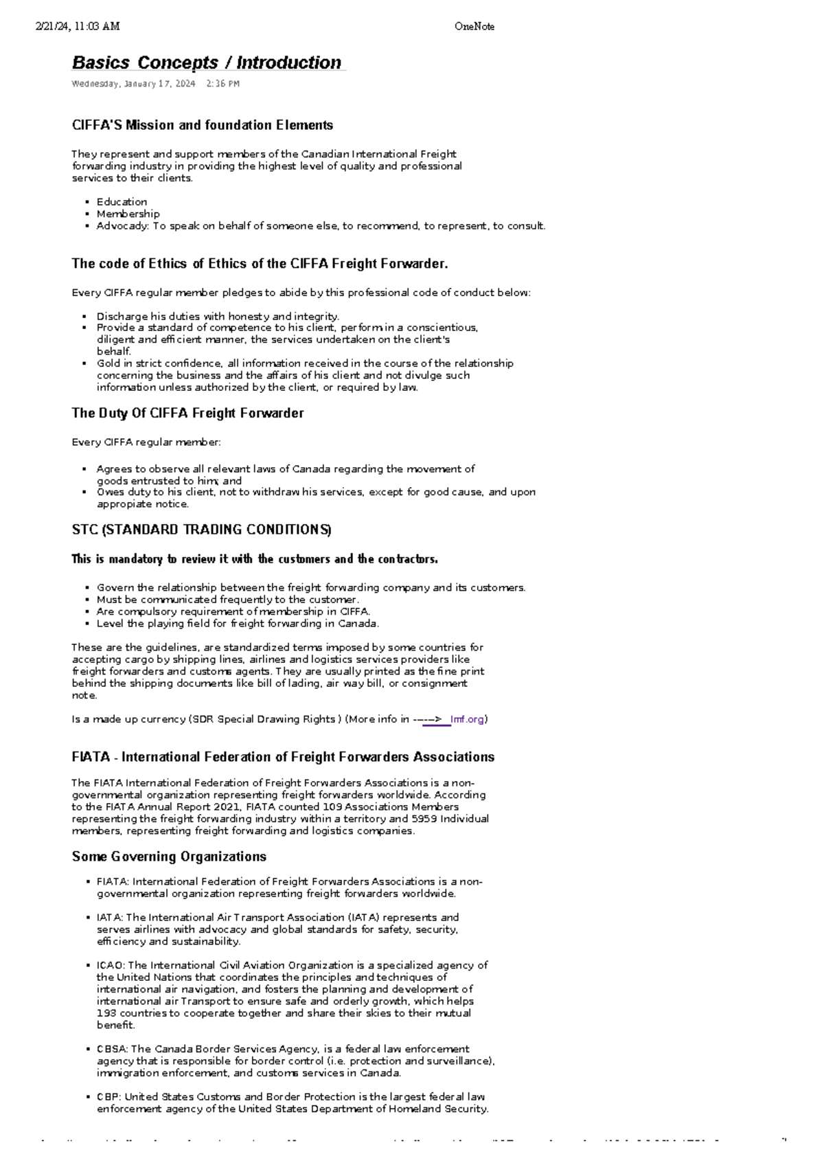 Logistics and Operations Mod 1 - 2/21/24, 11:03 AM OneNote - Studocu