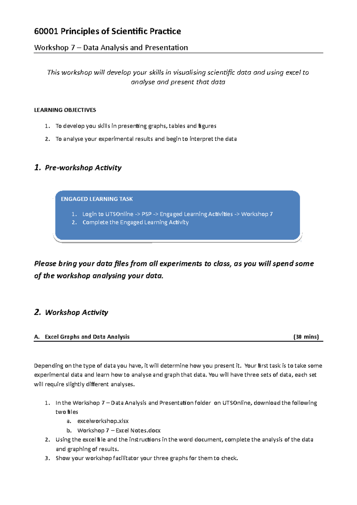 Workshop 7 - Dataanalysisand Presentation - 60001 Principles of ...