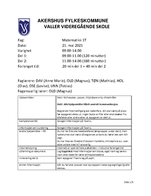 Matematikk 1T oppgaver - Sikkerhetskontroll A1/A2/A Sikkerhetskontroll ...