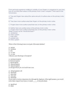 PDBIO 210 Study Guide - Summary Human Anatomy - Learning Outcomes ...