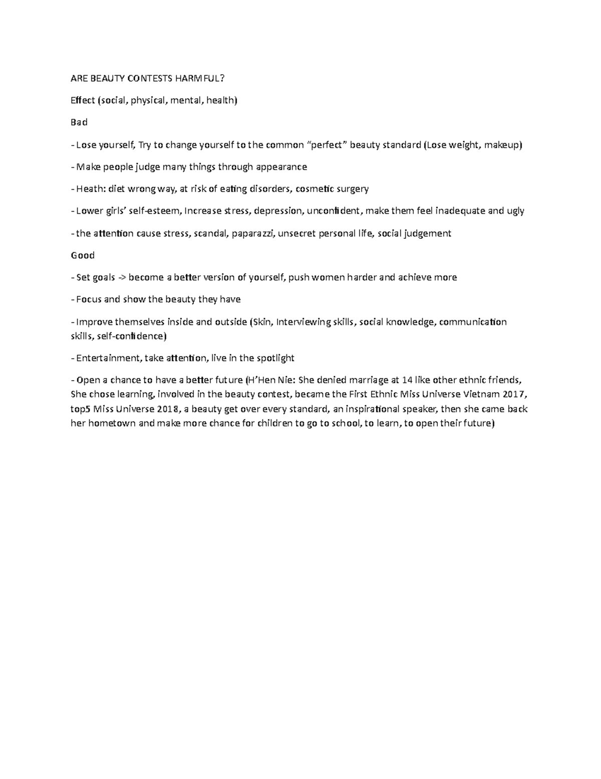 ARE Beauty Contests Harmful - ARE BEAUTY CONTESTS HARMFUL? Effect ...