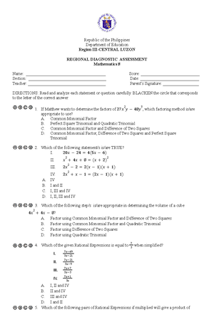 Edited-Math8 Quarter 2 Module 05 Final - Learning Competencies: Find ...