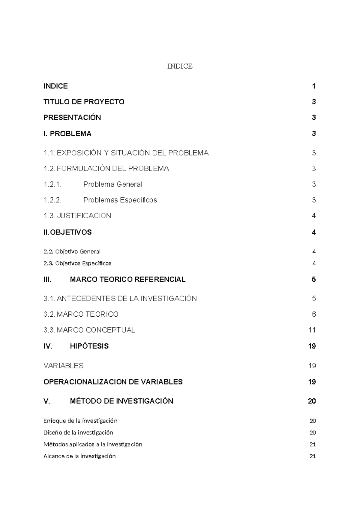 Tesis sara imprimir - INDICE INDICE TITULO DE PROYECTO PRESENTACIÓN I ...