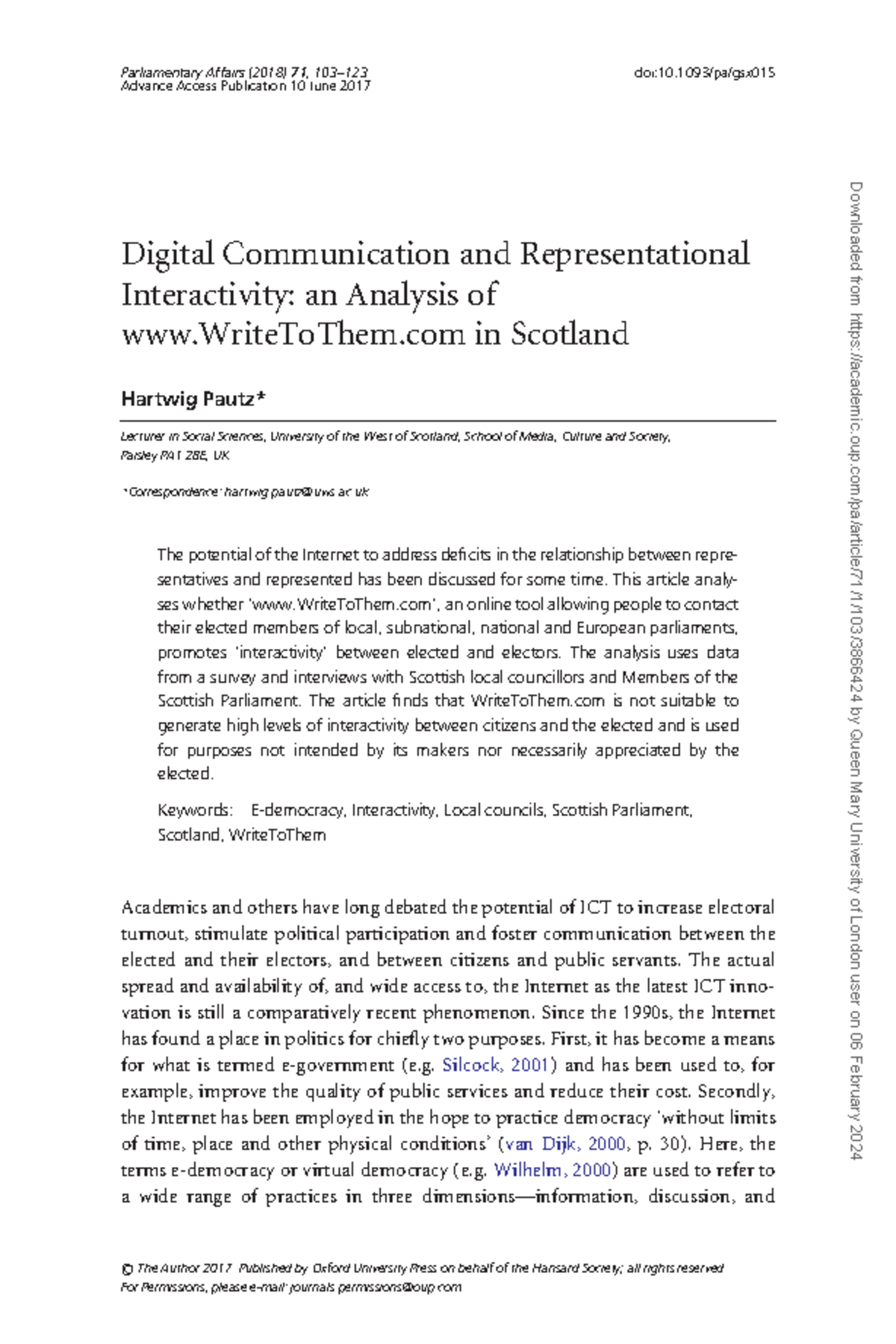 Digital Communication and Representational Interactivity: an Analysis ...