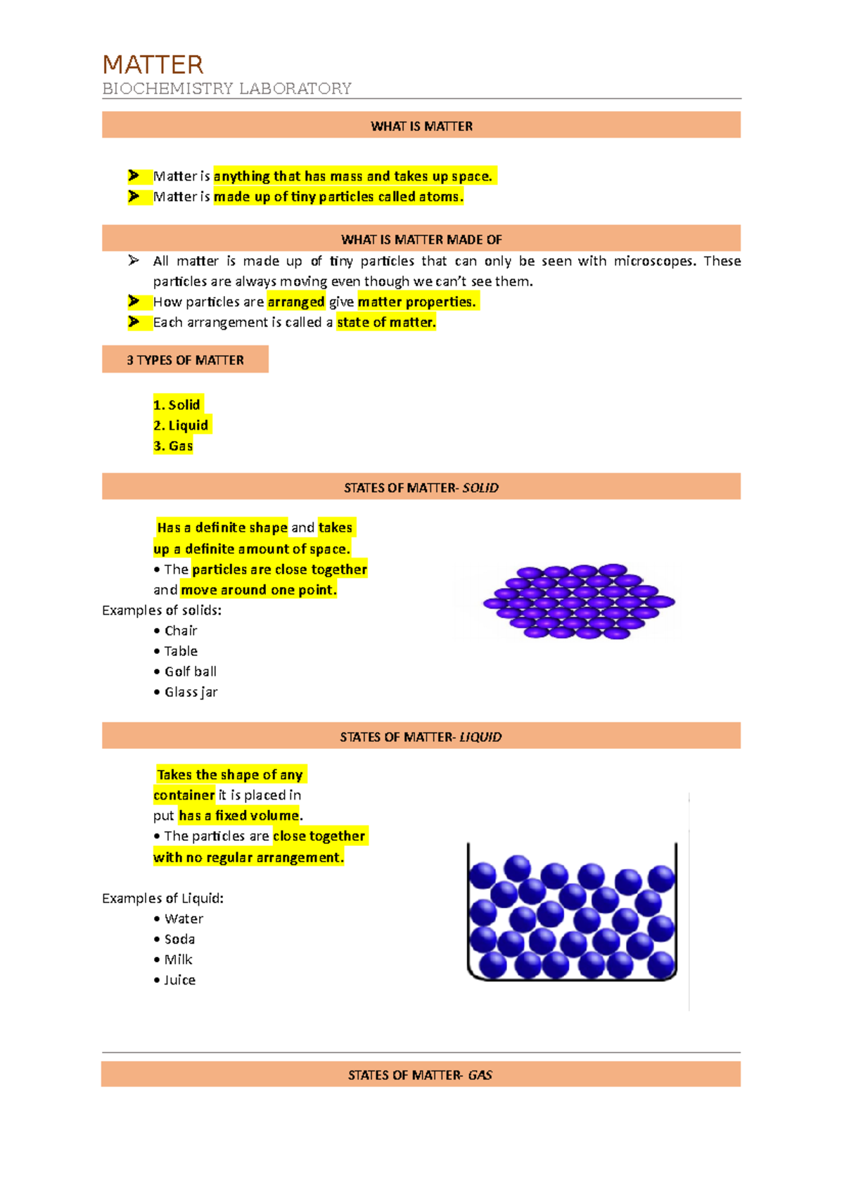 Matter- Biochem-LAB - BIOCHEM LAB NOTES - BIOCHEMISTRY LABORATORY ...