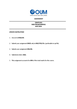 OUMH1303 English FOR ORAL Communication - ASSIGNMENT - Studocu