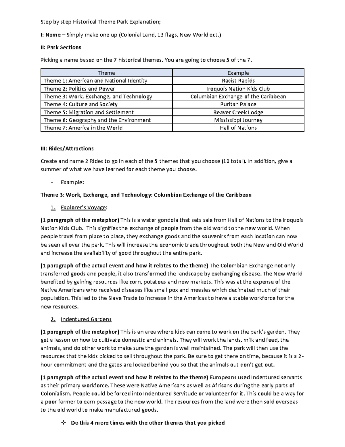 Step by step historical theme park explanation - Step by step ...