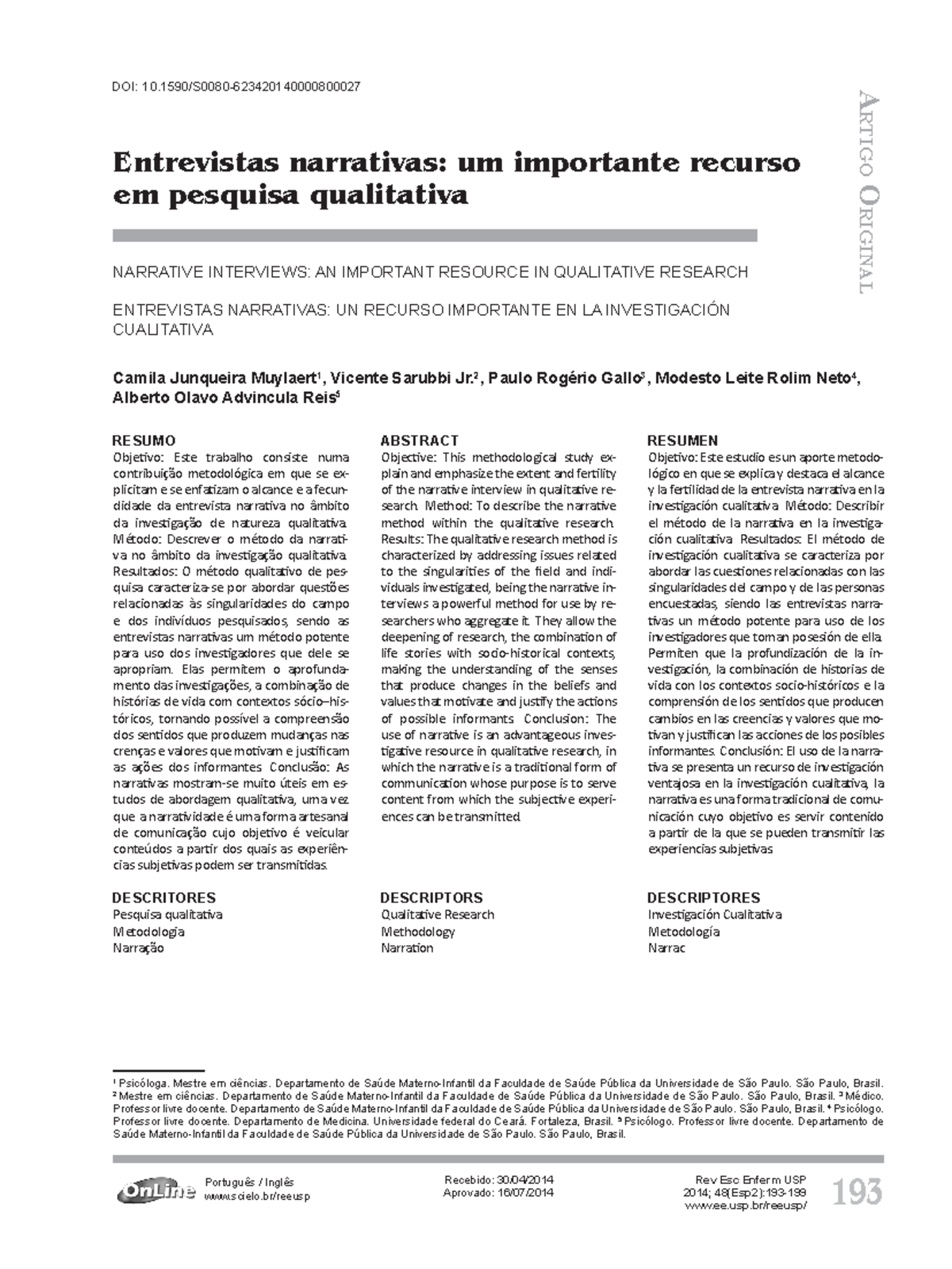 Download - material - 193 Rev Esc Enferm U S P 20 14; 48(Esp2):193- .ee ...