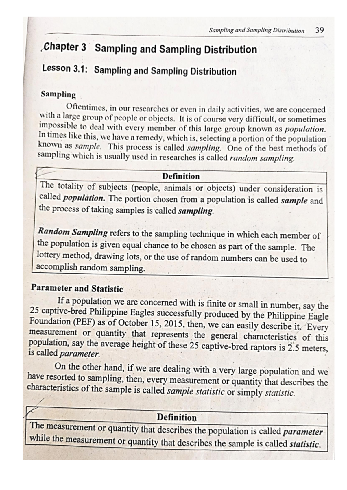 Sampling and Sampling Distribution - Mathematics for grade 8 - Studocu